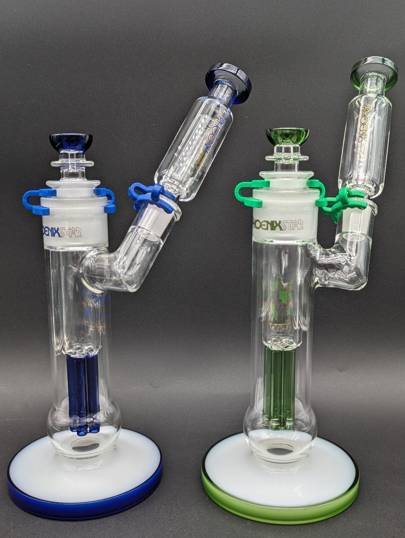 12" Phoenix Dual Perc Sidecar Bubbler - Meech Madness Smoke Shop